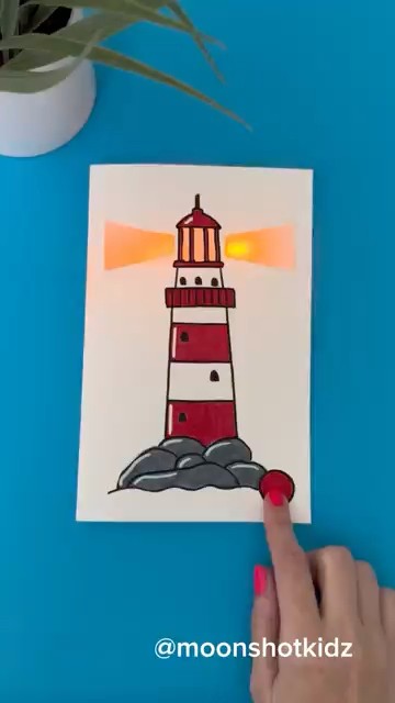 How to make a blinking paper lighthouse paper circuit card using ...