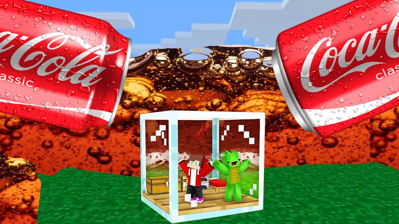 COCA COLA TSUNAMI vs. Mikey & JJ Doomsday GLASS Bunker - Minecraft (Maizen) - YouTube