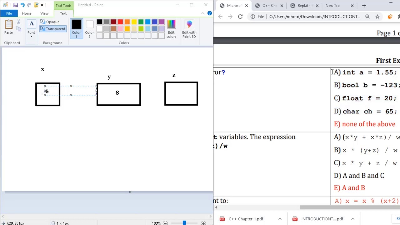 c++ || first exam 2018 solution - YouTube