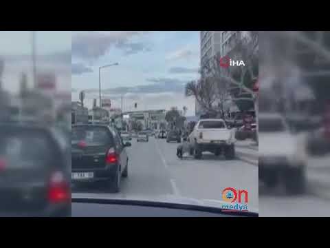 Trafikte tehlikeli yolculuklar kameraya yansıdı !