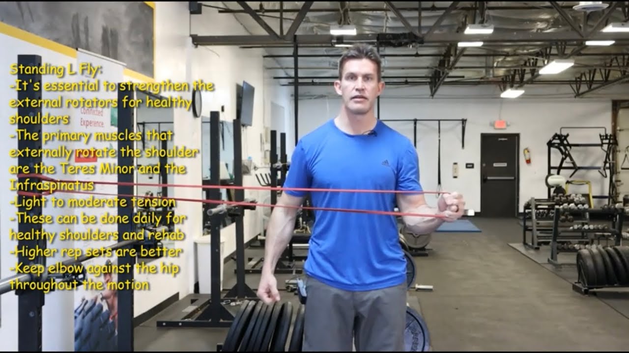 Standing External Rotation L Fly - YouTube