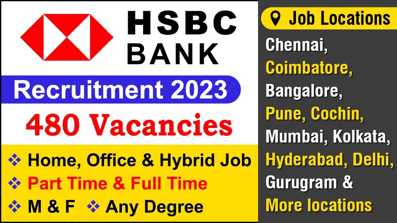 Bank Job | HSBC Bank | Recruitment 2023 | 480+ Jobs | Careers | Current Opening | in Tamil - YouTube