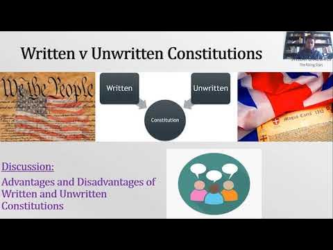 Written Vs Unwritten Constitutions – Taster Session - YouTube