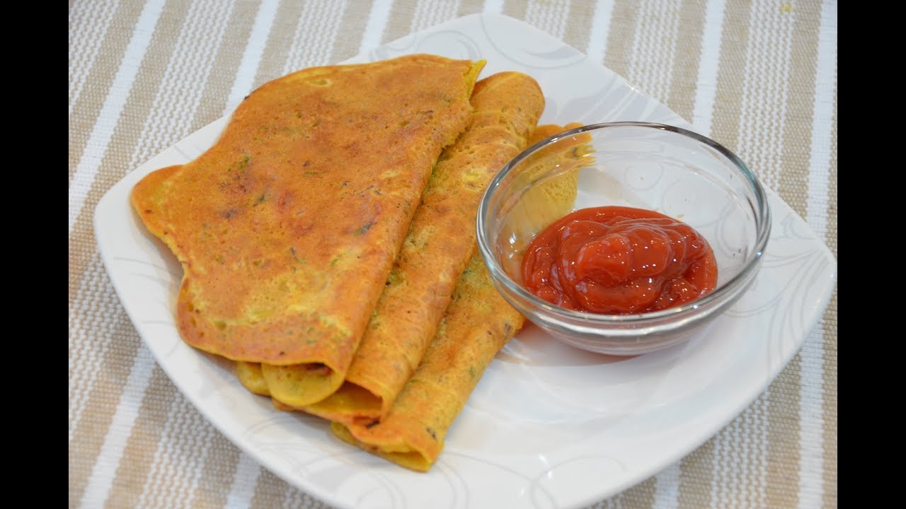 BESAN CHEELA -Vegeterian Omelette-No Egg Omelette- Besan Chilla Recipe ...