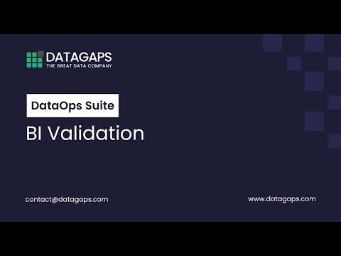 Datagaps DataOps Suite - BI Validation - YouTube