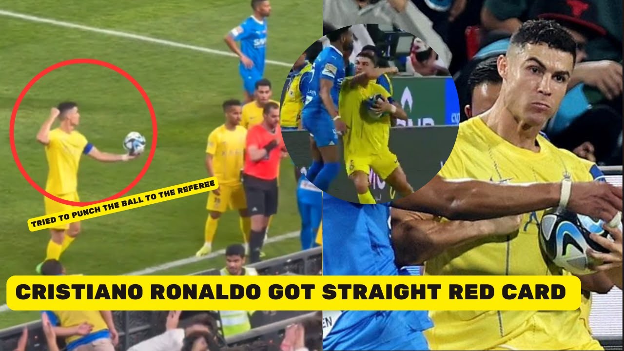 Cristiano Ronaldo Got Red Card After Throwing Elbow and Tried To Hit ...