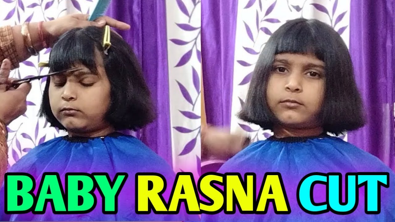 Baby Rasna Cut Kaise kare || How to Do baby Step cut at home || - YouTube