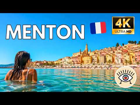 MENTON, Fransa 🇫🇷 | 4K YÜRÜYÜŞ TURU | Fransız Rivierası'nın En Güzel Köyü ☀️