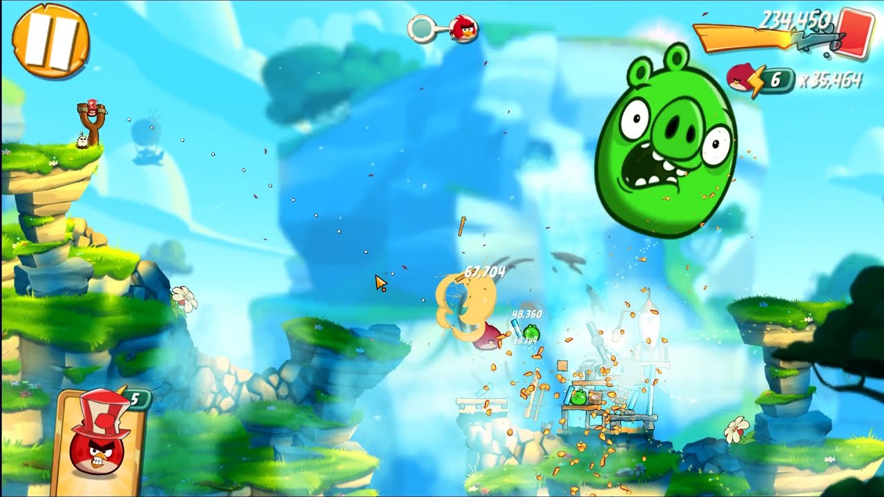 Funny pig face reaction, a chain reaction after explosion | Angry Birds 2 - YouTube