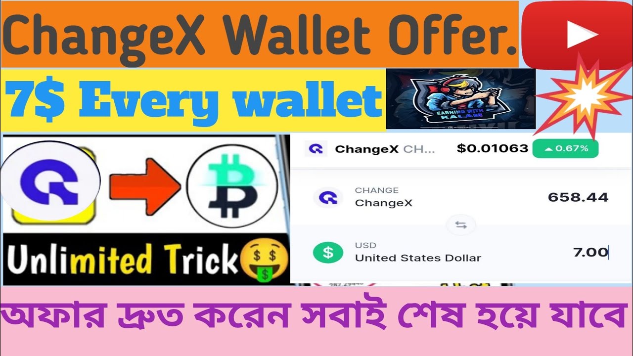 7$ Claim Every wallet || Changex wallet offer🔥|| new larn and earn event || full veryfied ...