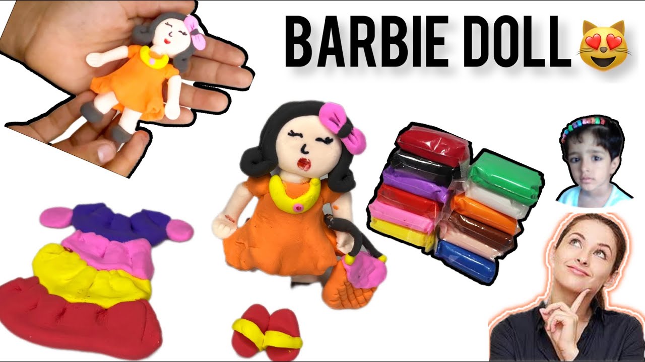 DIY I make Barbie Doll Set😱 using Polymer Clay | Clay Videos | Clay Art ...