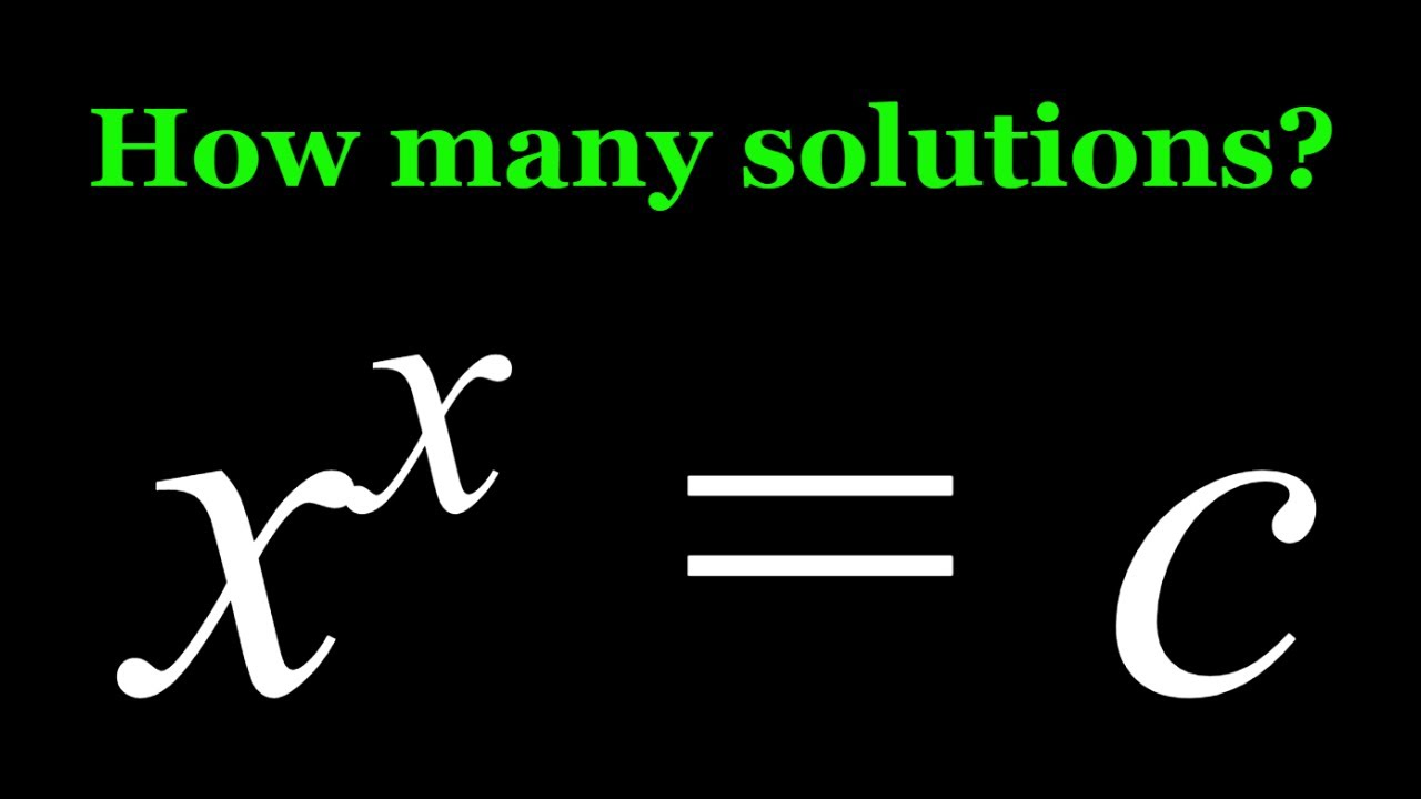 A Super Duper Exponential Equation - YouTube