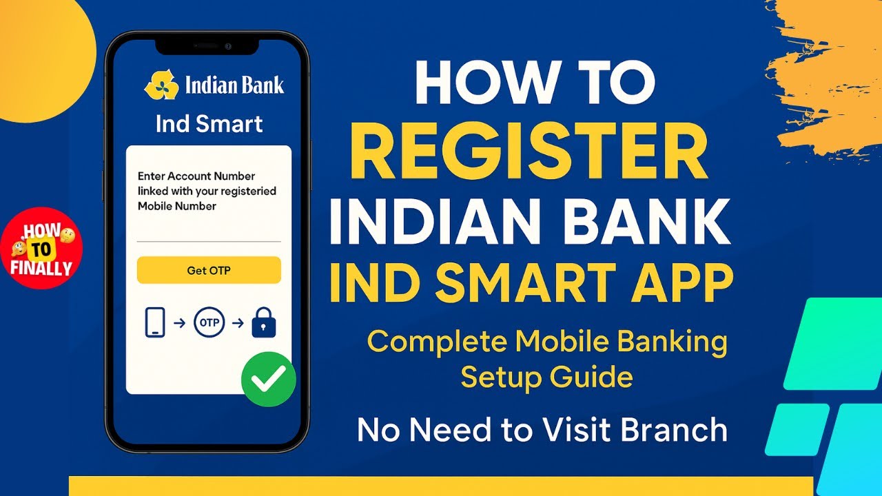 How to Register Indian Bank Ind Smart App | Mobile Banking Activation ...