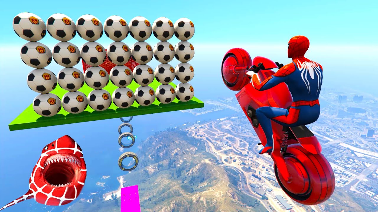 GTA V Epic New Stunt Race For Car Racing Challenge by Trevor and Spider ...