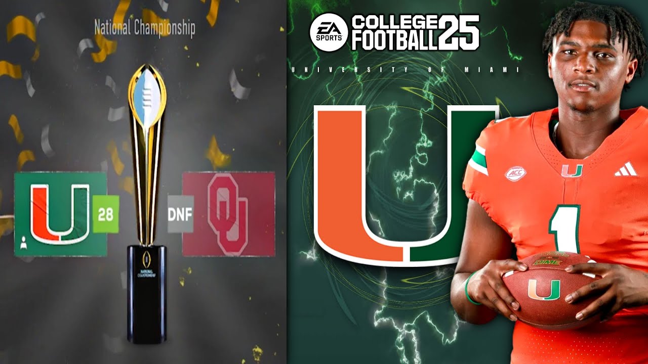 WE WON A NATTY WITH MIAMI OUR FIRST SEASON IN ROAD TO THE CFP!!! CFB 25 ...