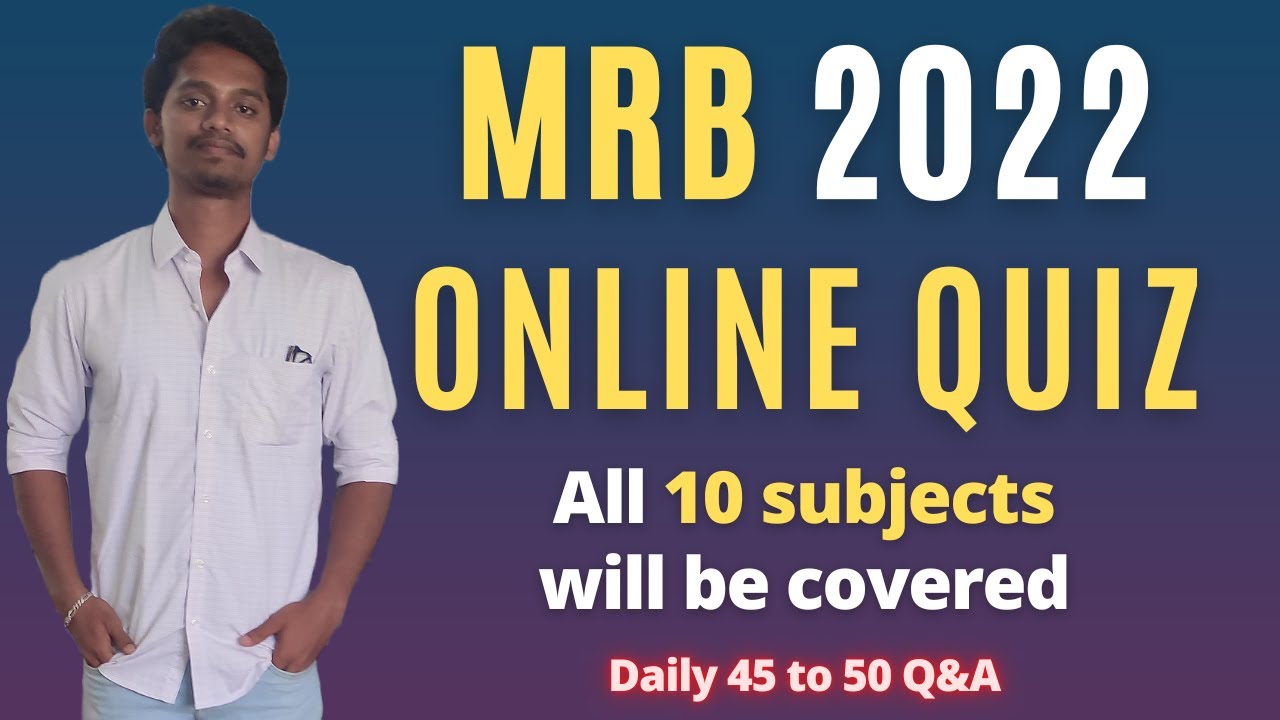 MRB Exam 2022 - ONLINE QUIZ through WhatsApp - YouTube
