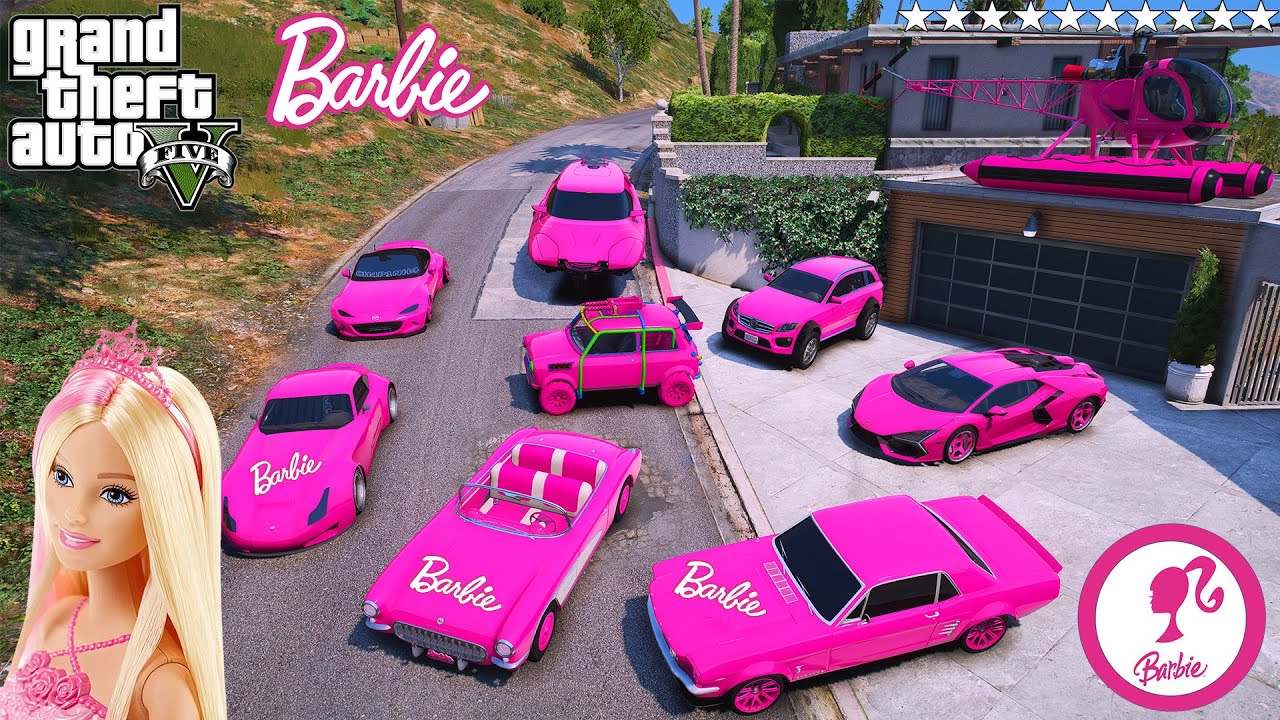 GTA V - Stealing Barbie Cars With Franklin in GTA 5 (GTA V ) - YouTube