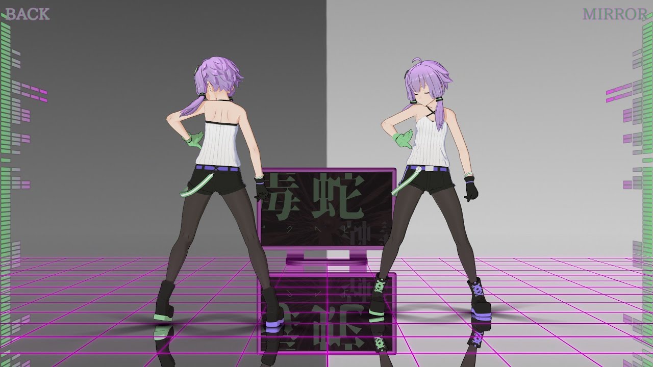 【MMD】ドクヘビ [Venomous Snake][back side ＆ mirror][60fps]【マクネナナカバー】 - YouTube