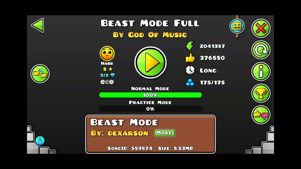 Geometry Dash - Beast Mode Full 100% - YouTube