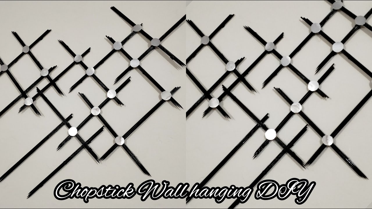 Chopstick diy project|| Chopstick wall hanging craft|| Handmade wall ...