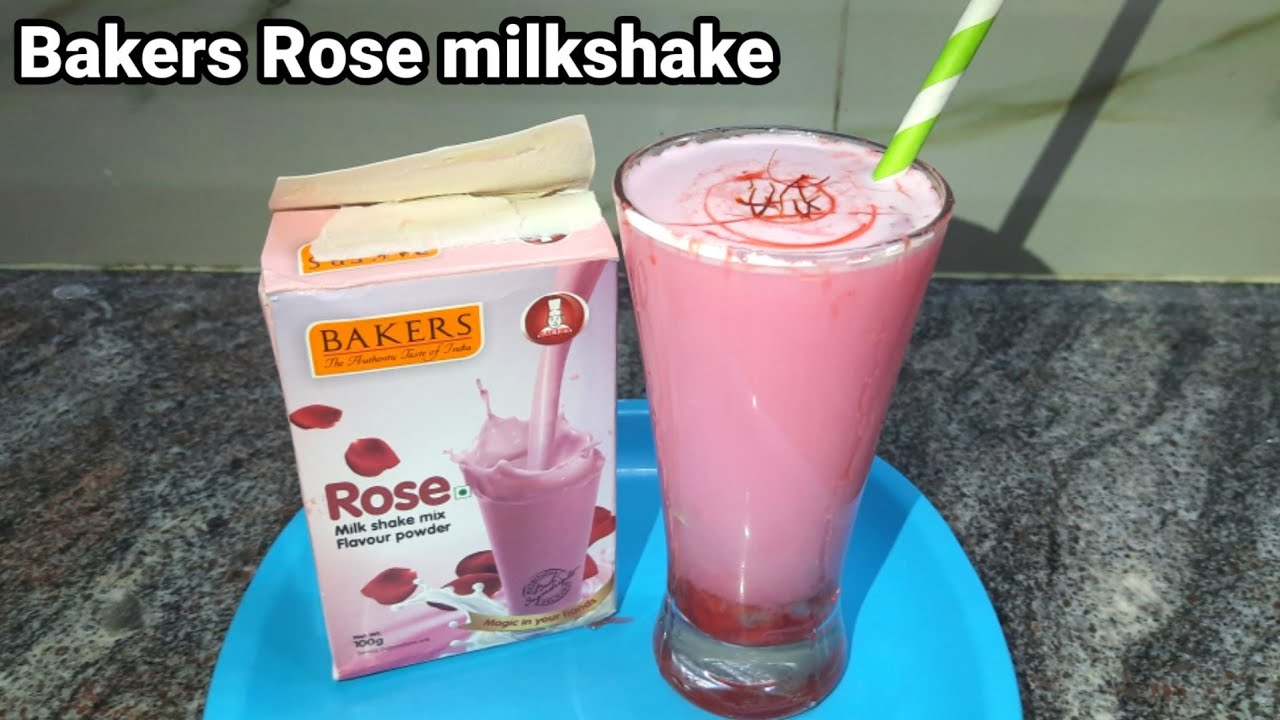 Rose milkshake recipe #bakers rose milkshake #milkshake #milkshake ...
