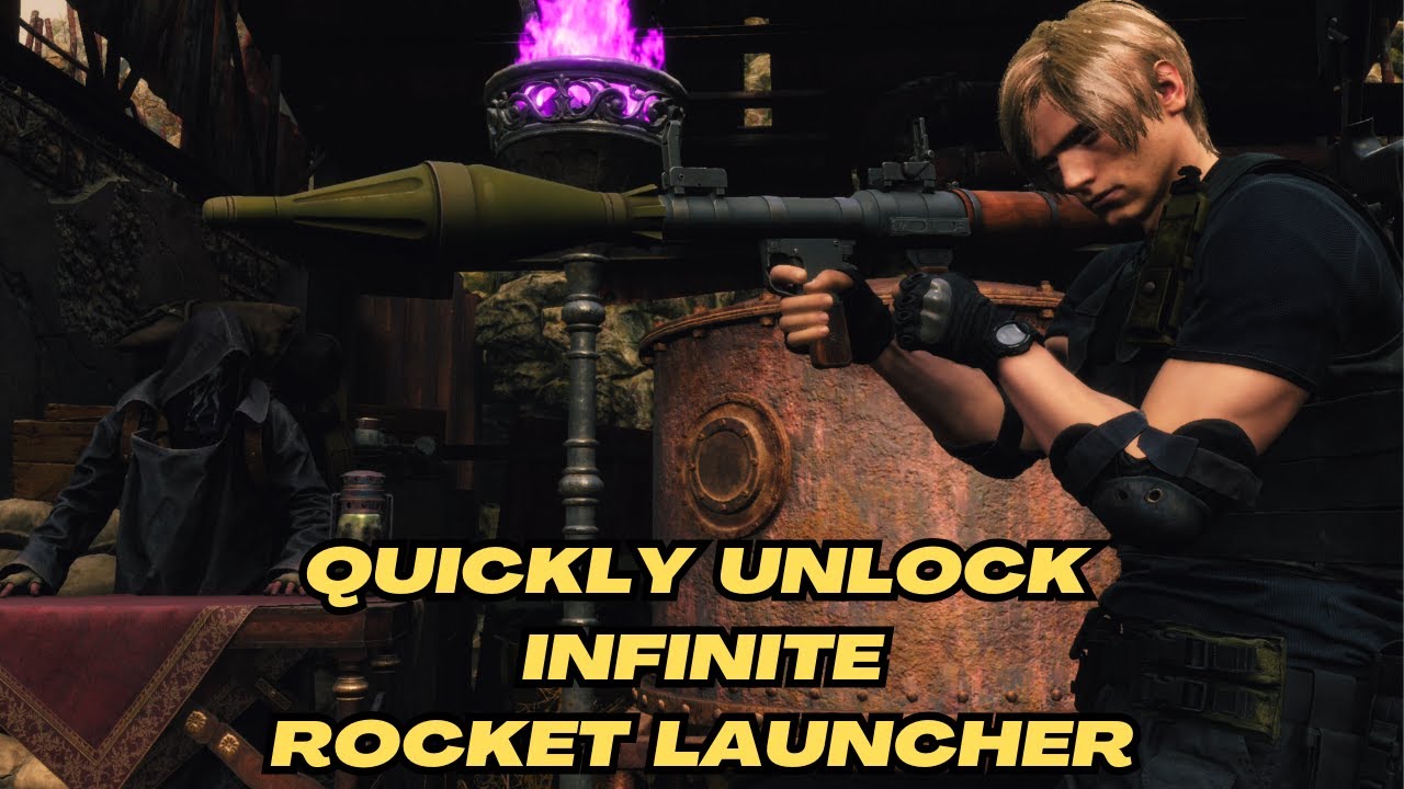 Fastest way to unlock Infinite Rocket Launcher in RE4 Remake - YouTube