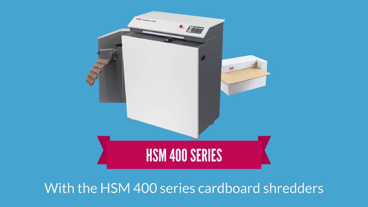 Cardboard Shredders: The HSM 400 Series - YouTube