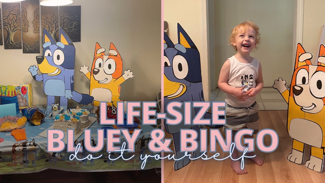 DIY Bluey Party: Create Your Own Life-Size Bluey and Bingo - YouTube