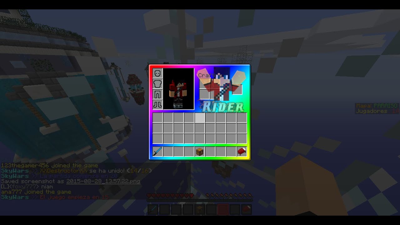 Como modificar tu propio inventario de minecraft xD - YouTube