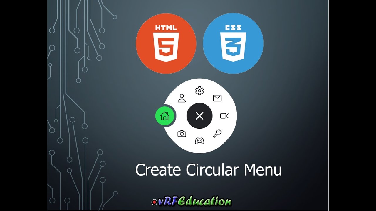 آموزش Html Css ایجاد منو دایره ای جذاب Youtube