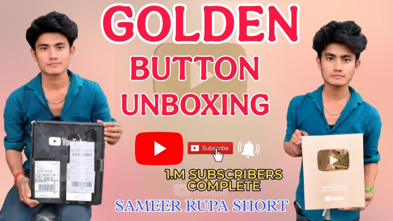 Golden Button Unboxing // Thanks For 1 Million Support 🙏 - YouTube