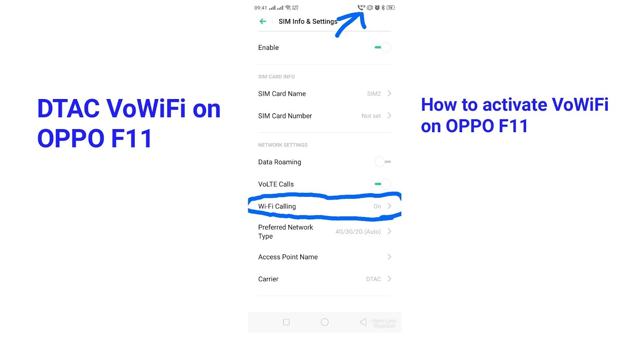 DTAC VoWiFi supported on OPPO F11 (how to activate VoWiFi on OPPO F11 ...
