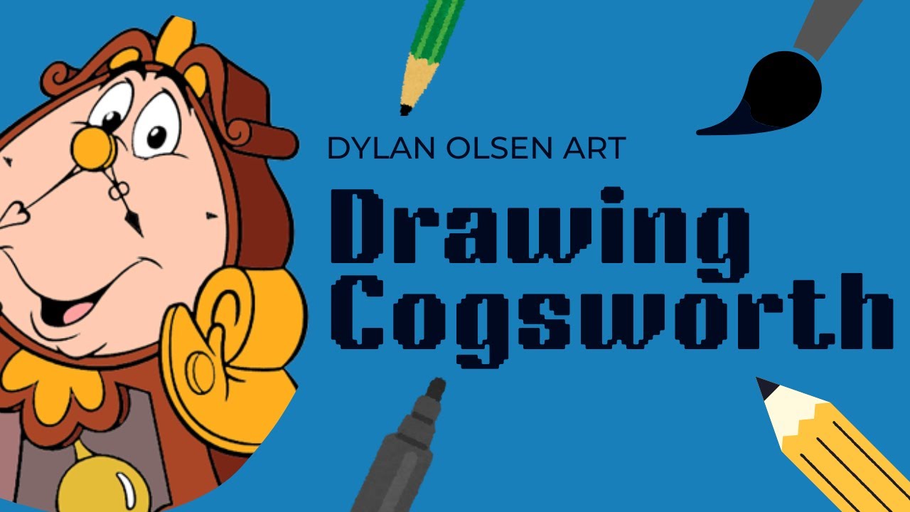 How to Draw Cogsworth from Disney’s Beauty and the Beast - YouTube
