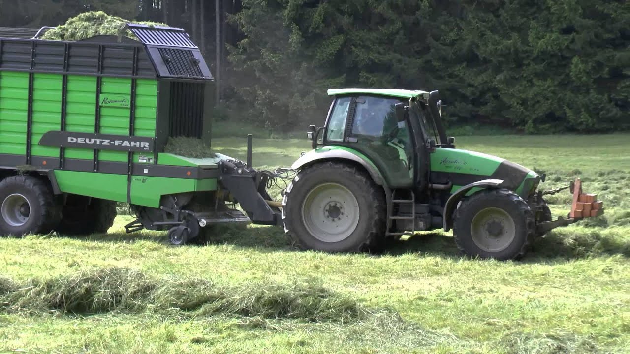 Grassilage mit Deutz-Fahr POWER !!! - YouTube