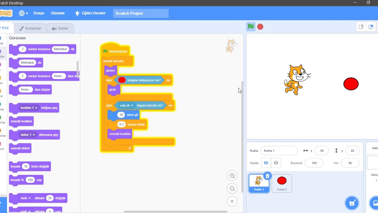 Scratch Algılama Komutları - YouTube