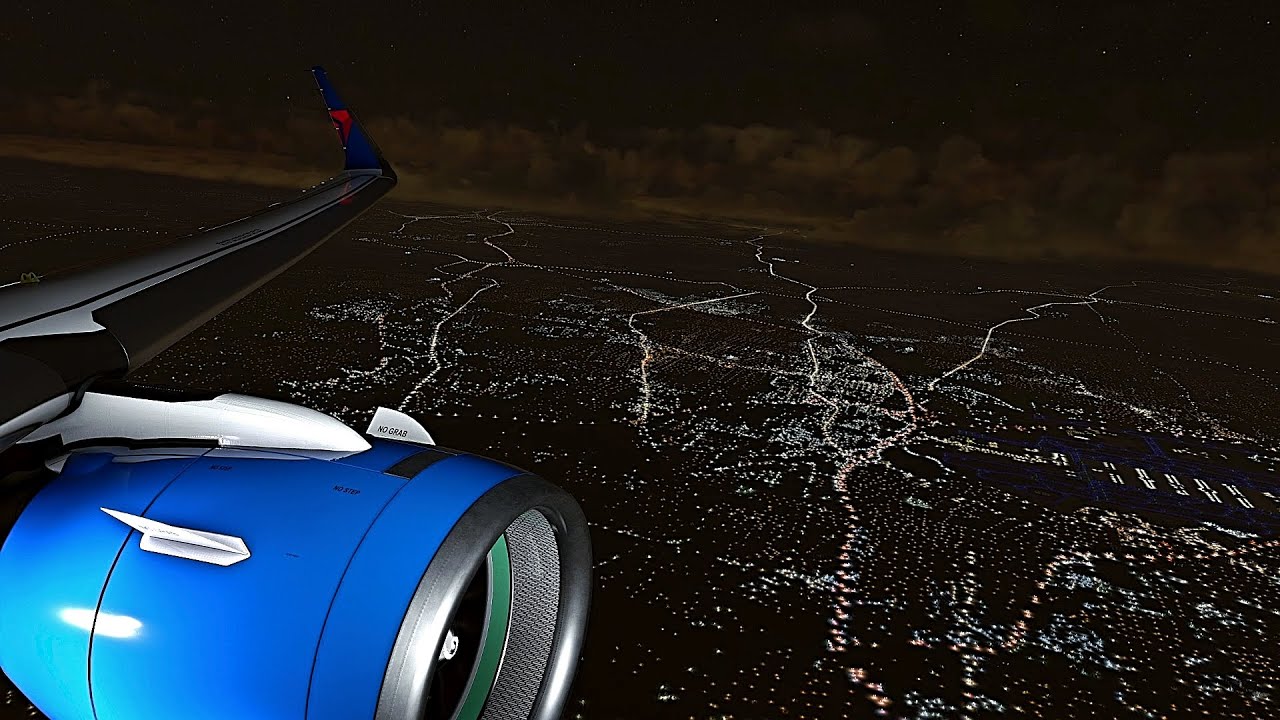 Hartsfield-Jackson (KATL) Night Approach Landing | FlyByWire A320 - YouTube
