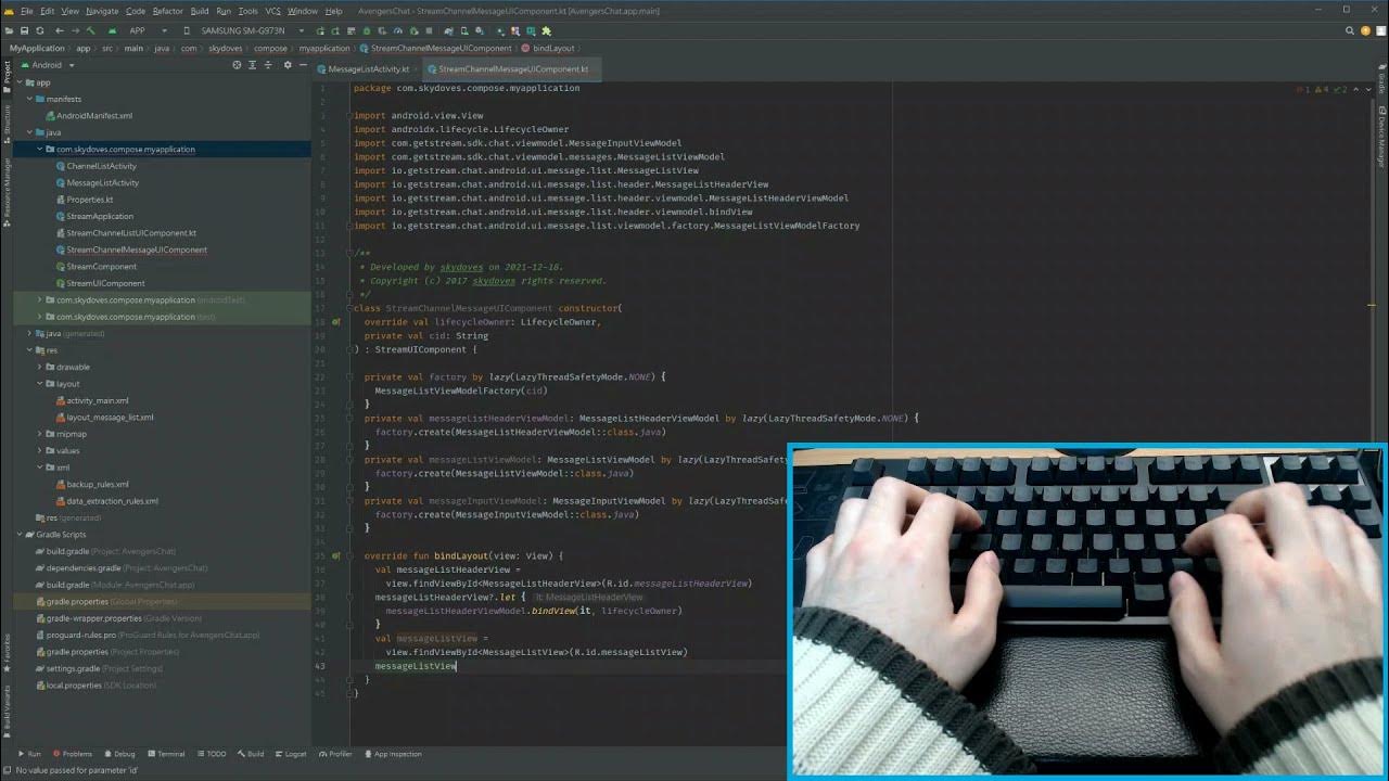 ASMR Programming 🌙 - Building an Android Chat application | No Talking #asmr #programming # ...