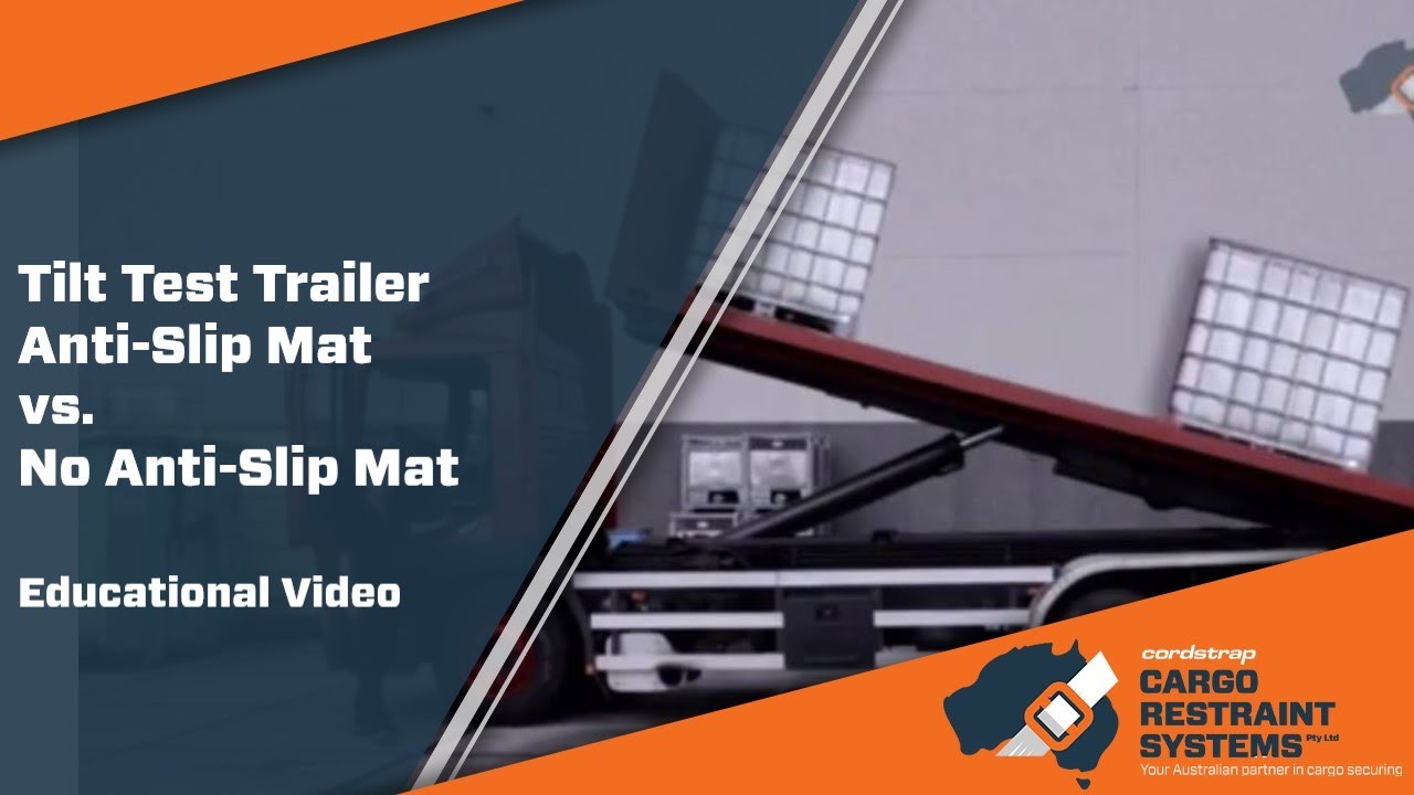 Load Shift During Tilt Test on Trailer with Anti Slip Mats vs No Anti ...