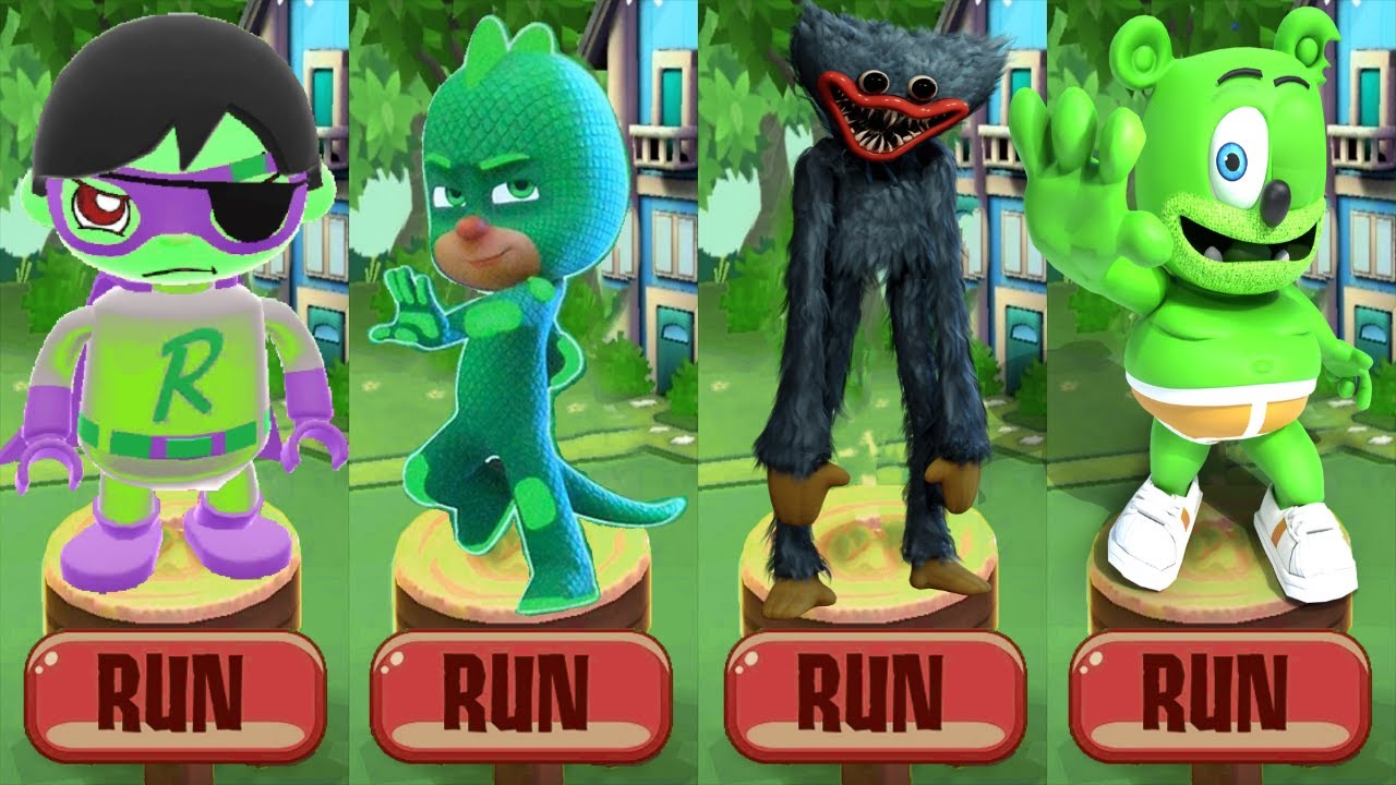 Tag with Dark Titan vs Huggy Wuggy vs Gummy Bear vs PJ Masks Gekko ...