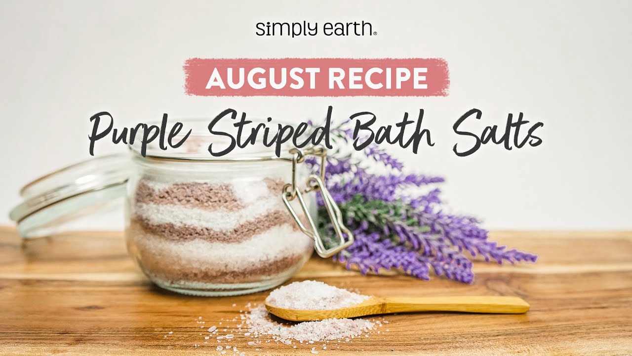 Purple Striped Natural Bath Salts Recipe - YouTube