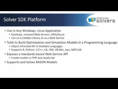 Solver SDK V2016 Short Video - YouTube