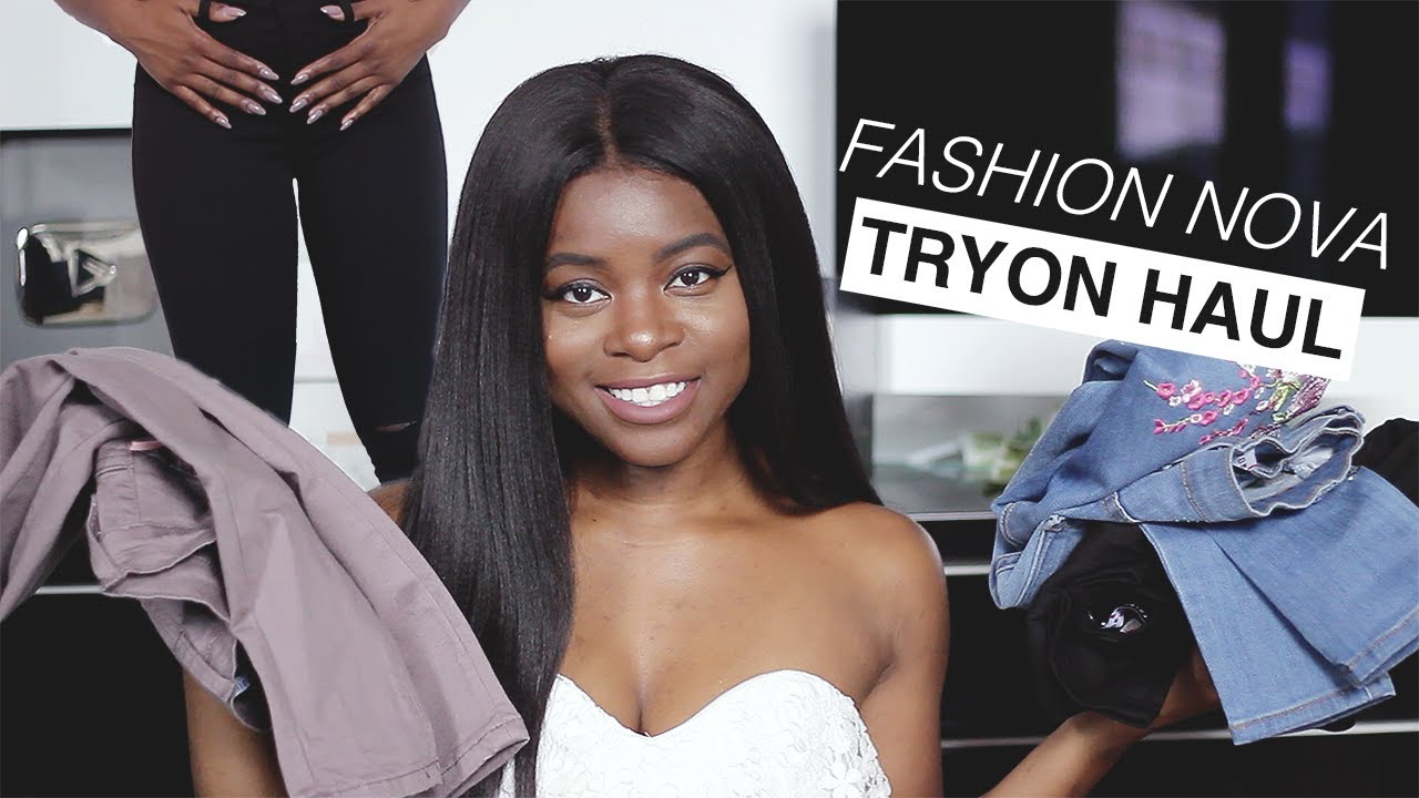 TRYING ON THE BEST JEANS IN THE WORLD | FASHION NOVA TRYON HAUL - YouTube