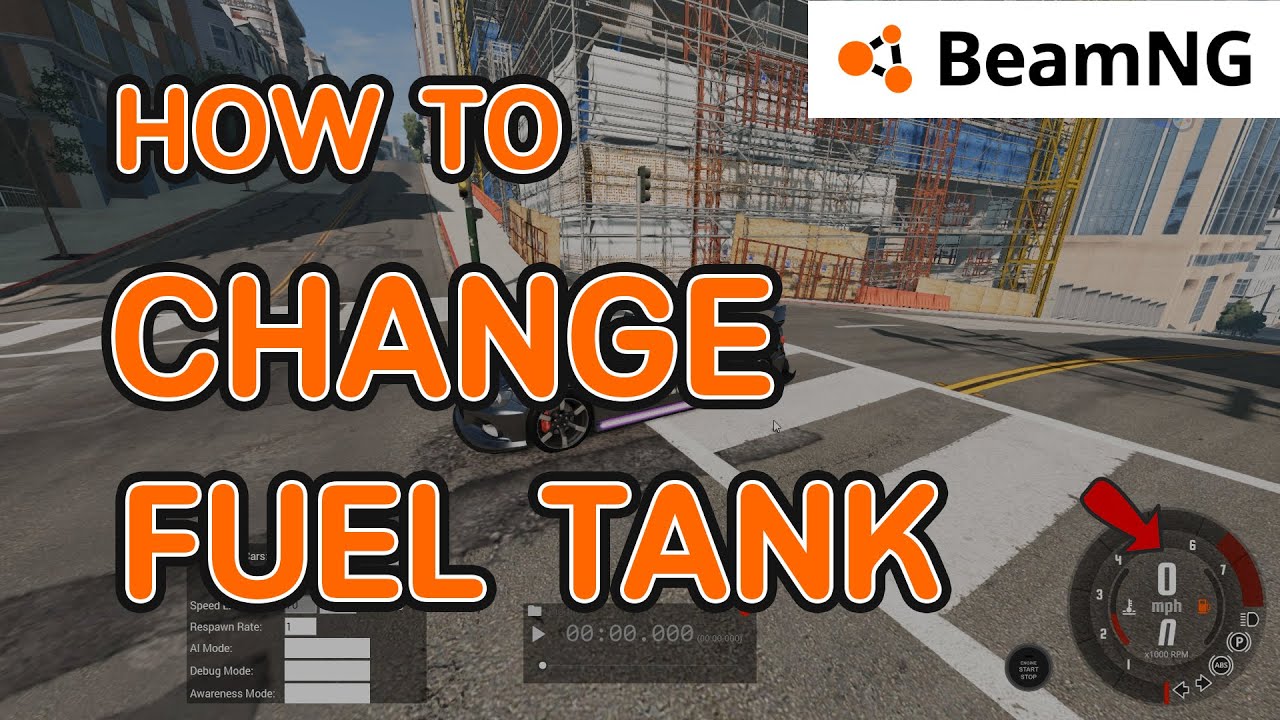 How to change fuel tank in Beamng Drive Tutorial#3 [2021] - YouTube