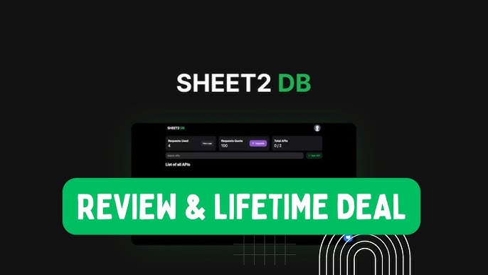 Sheet2Db Lifetime Deal Review: Unlock Unlimited Database Potential - SoftXi