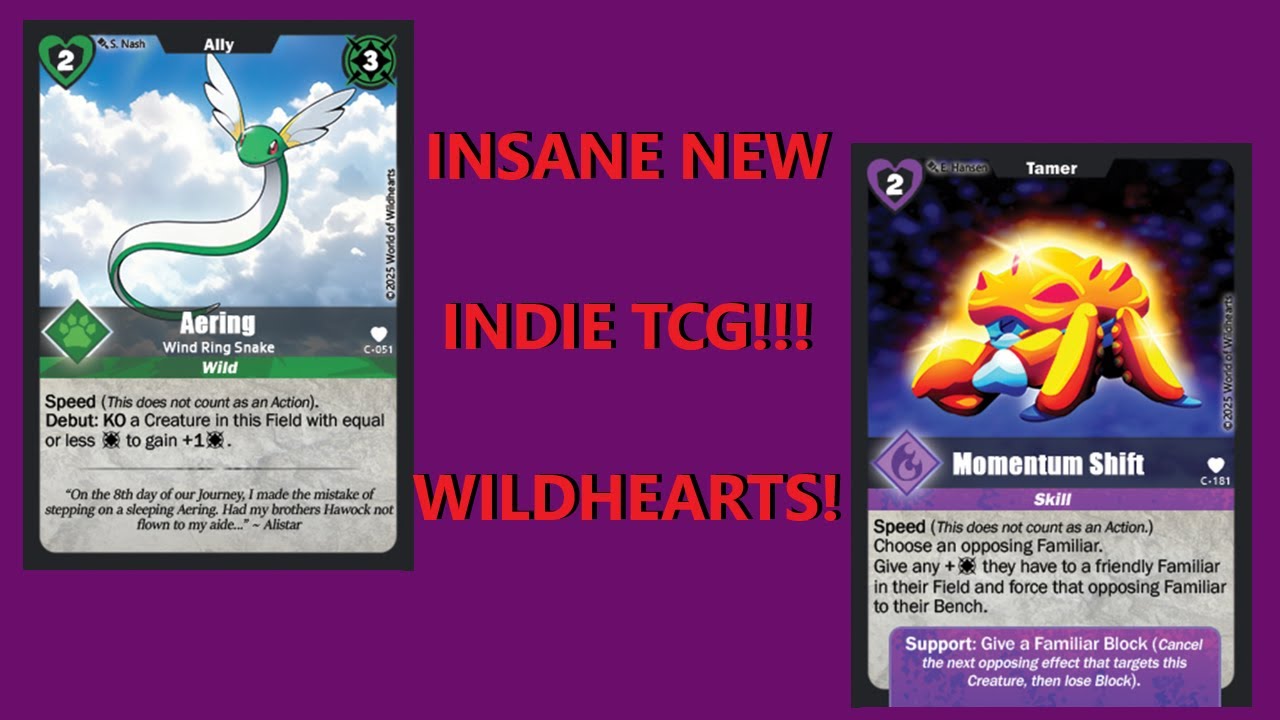 INSANE NEW INDIE TCG! (WILDHEARTS TCG Gameplay) - YouTube