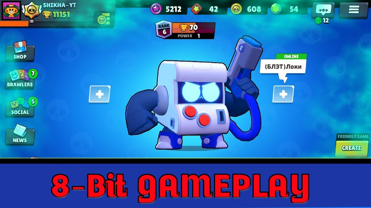 8-BIT new brawler in brawl star - YouTube