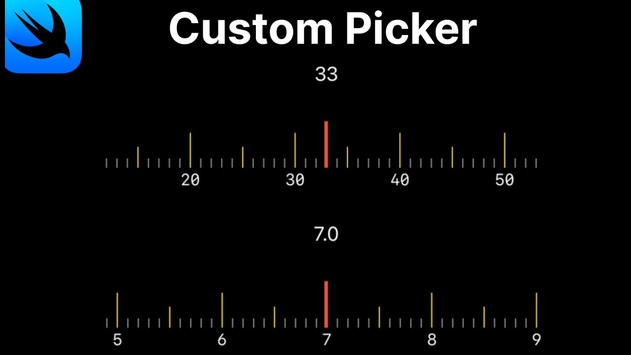 SwiftUI Custom Horizontal Wheel Picker - YouTube