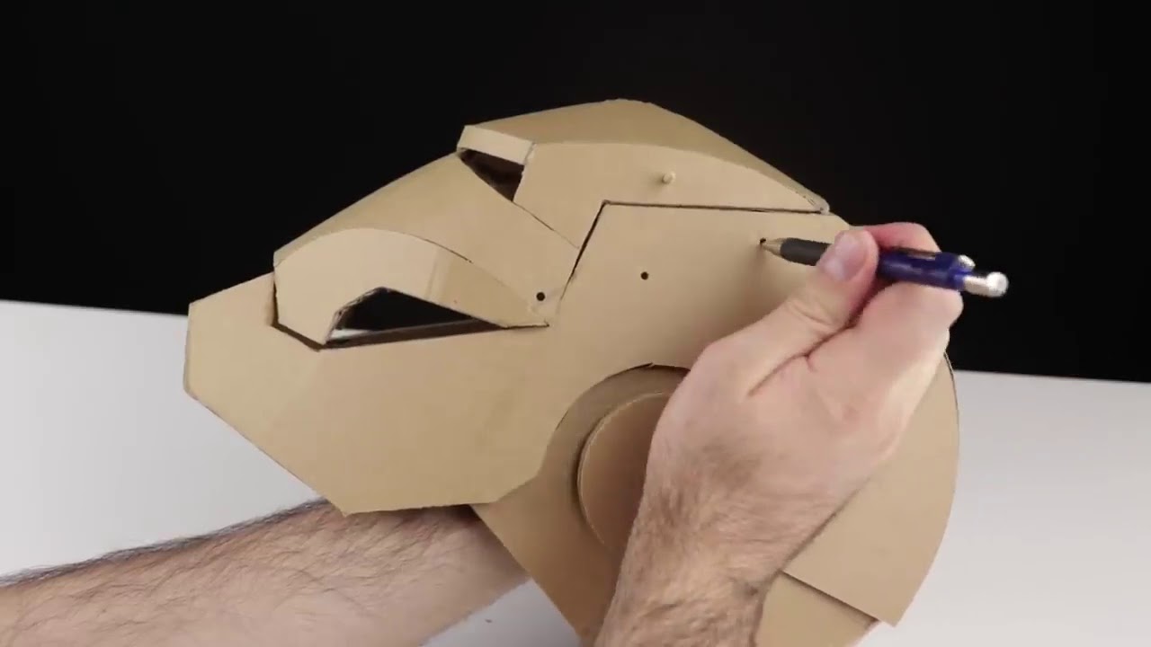 How To Make IronMan Transformer Mask Hydraulic Cardboard - YouTube
