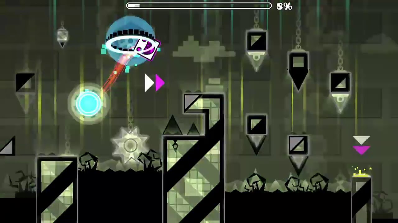 trying to beat an annoying geometry dash level (cancer warning) - YouTube