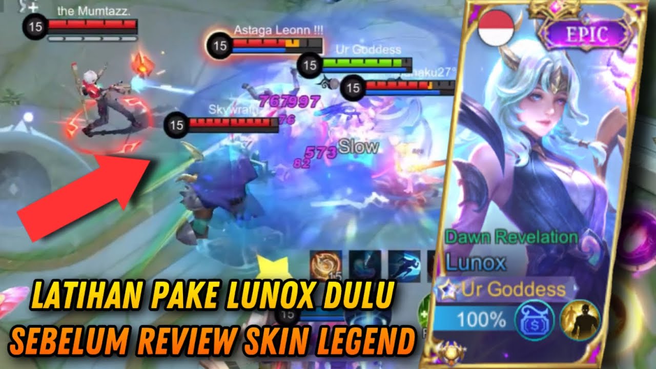 LATIHAN PAKE LUNOX SEBELUM REVIEW SKIN LEGEND LUNOX 🫶🏻 - YouTube